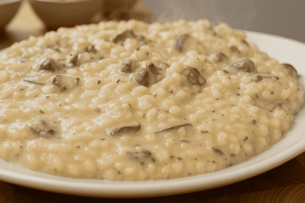 Creamy Mushroom Risotto - wholesomewhisk